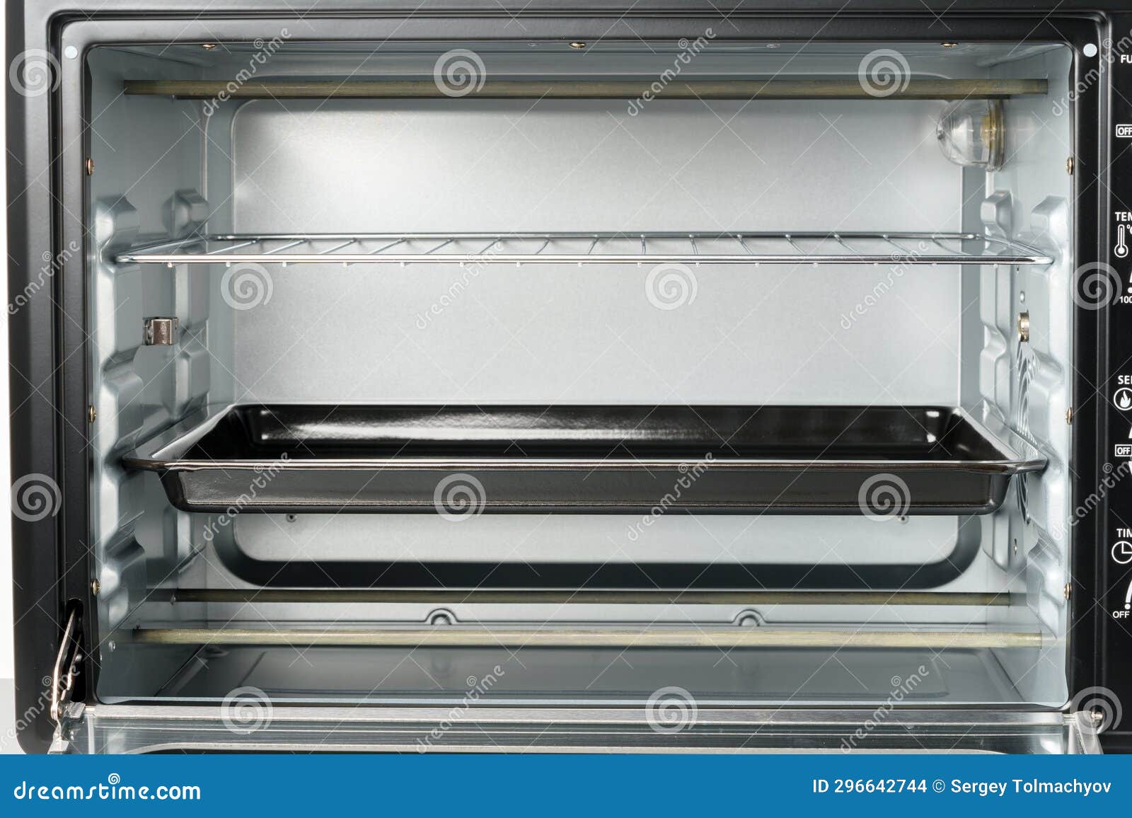 Inside of Empty Mini Electric Stove Oven Stock Photo - Image of object ...