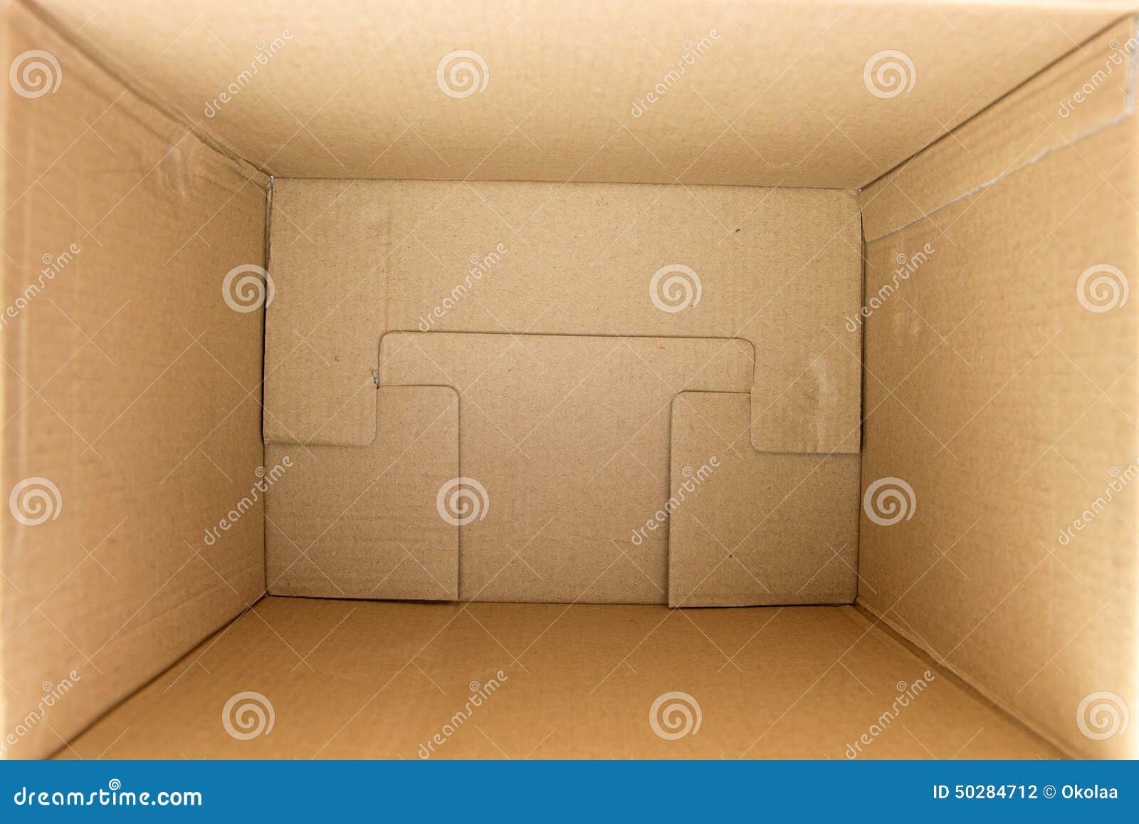 Inside of an Empty Square Cardboard Box Stock Photo - Image of closeup ...