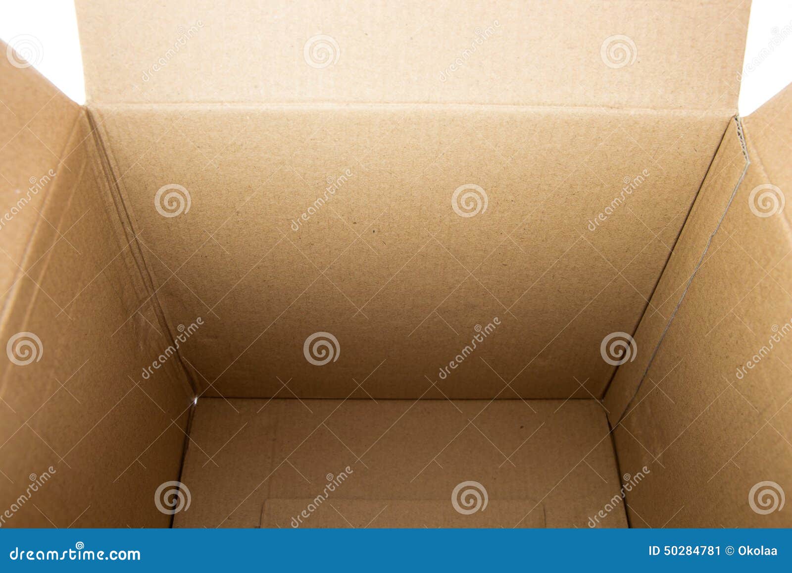 Inside of an Empty Square Cardboard Box Stock Image - Image of delivery ...
