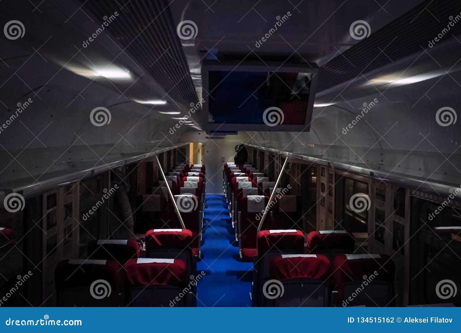 Inside an empty train stock photo. Image of inside, rail - 134515162