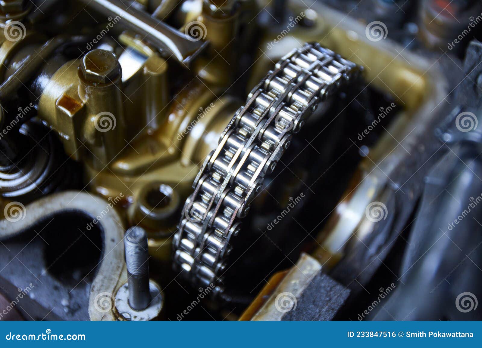 Inside of Engine, Car Engine Under Repair Stock Photo - Image of engine ...