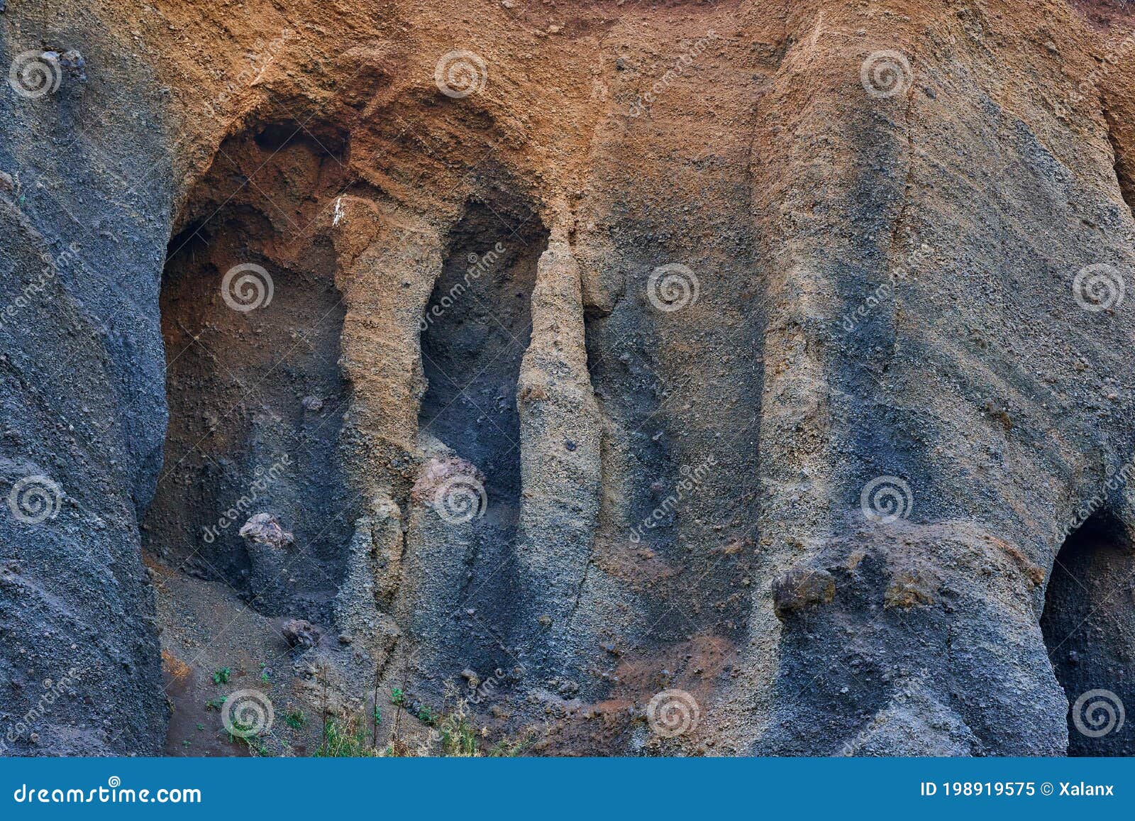 Inside an extinct volcano stock image. Image of rock - 198919575
