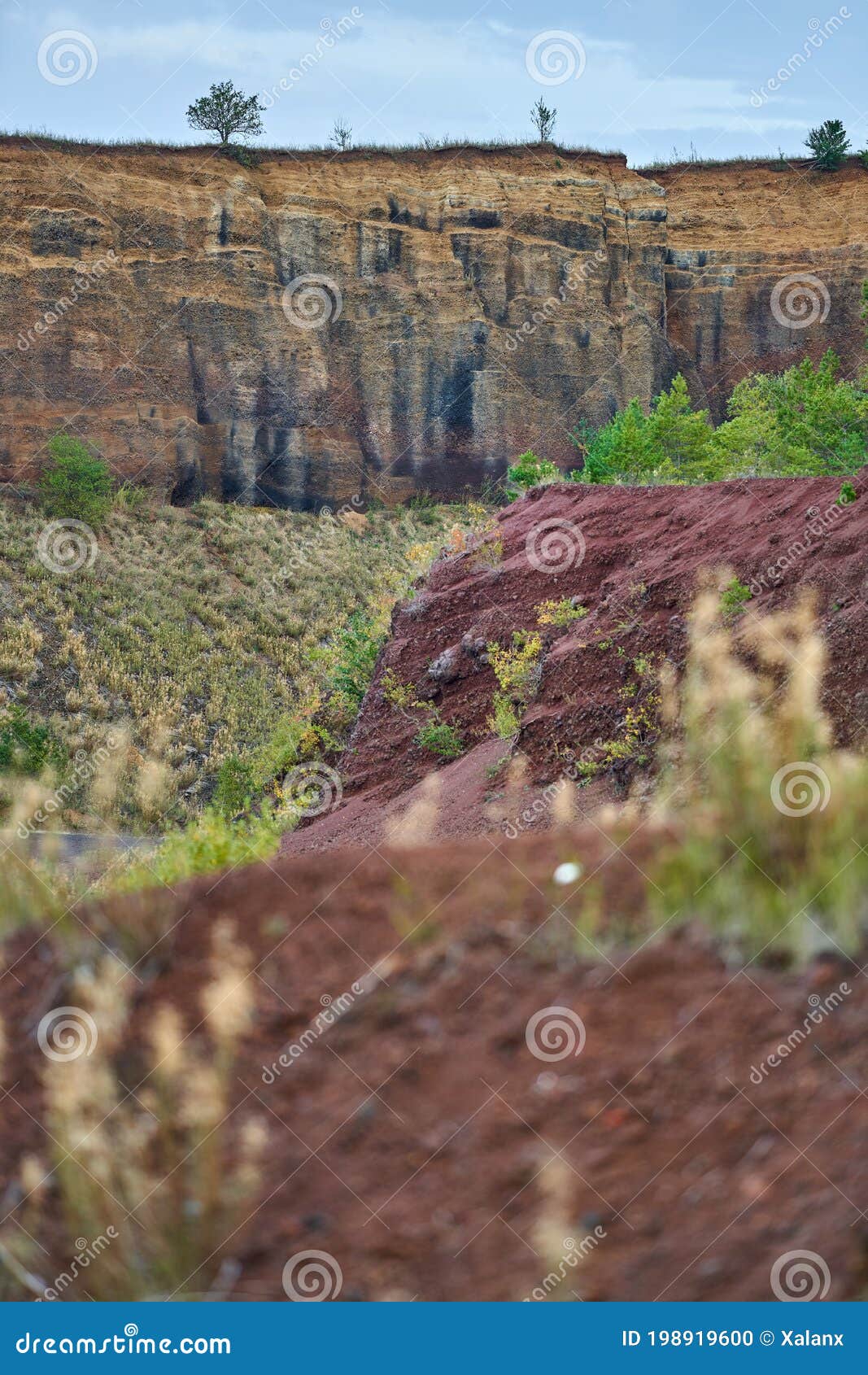 Inside an extinct volcano stock photo. Image of dross - 198919600