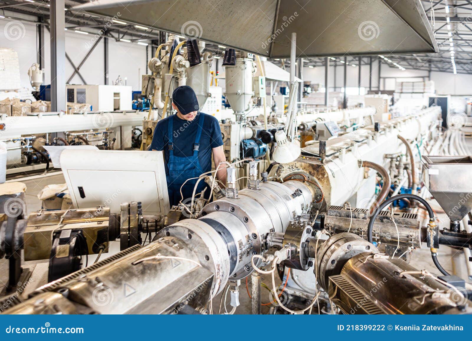 Inside Factory. the Interior of the Equipment Used in the Polypropylene ...