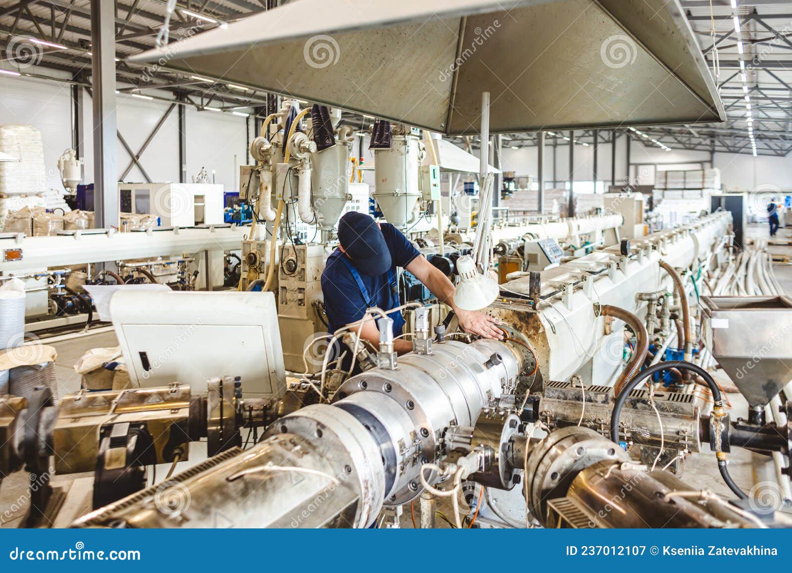 Inside Factory. the Interior of the Equipment Used in the Polypropylene ...