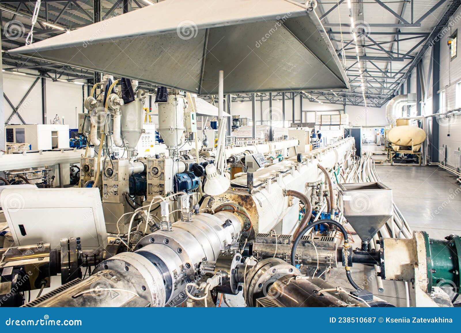 Inside Factory. the Interior of the Equipment Used in the Polypropylene ...