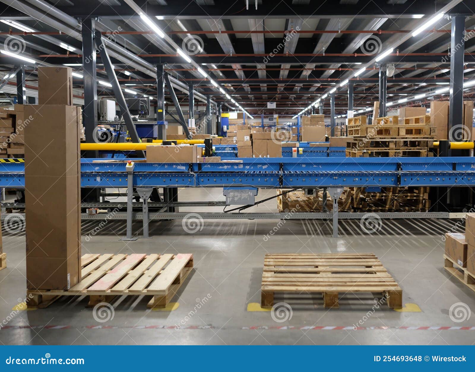 Inside of a Factory - Packaging Area. Stock Photo - Image of business ...