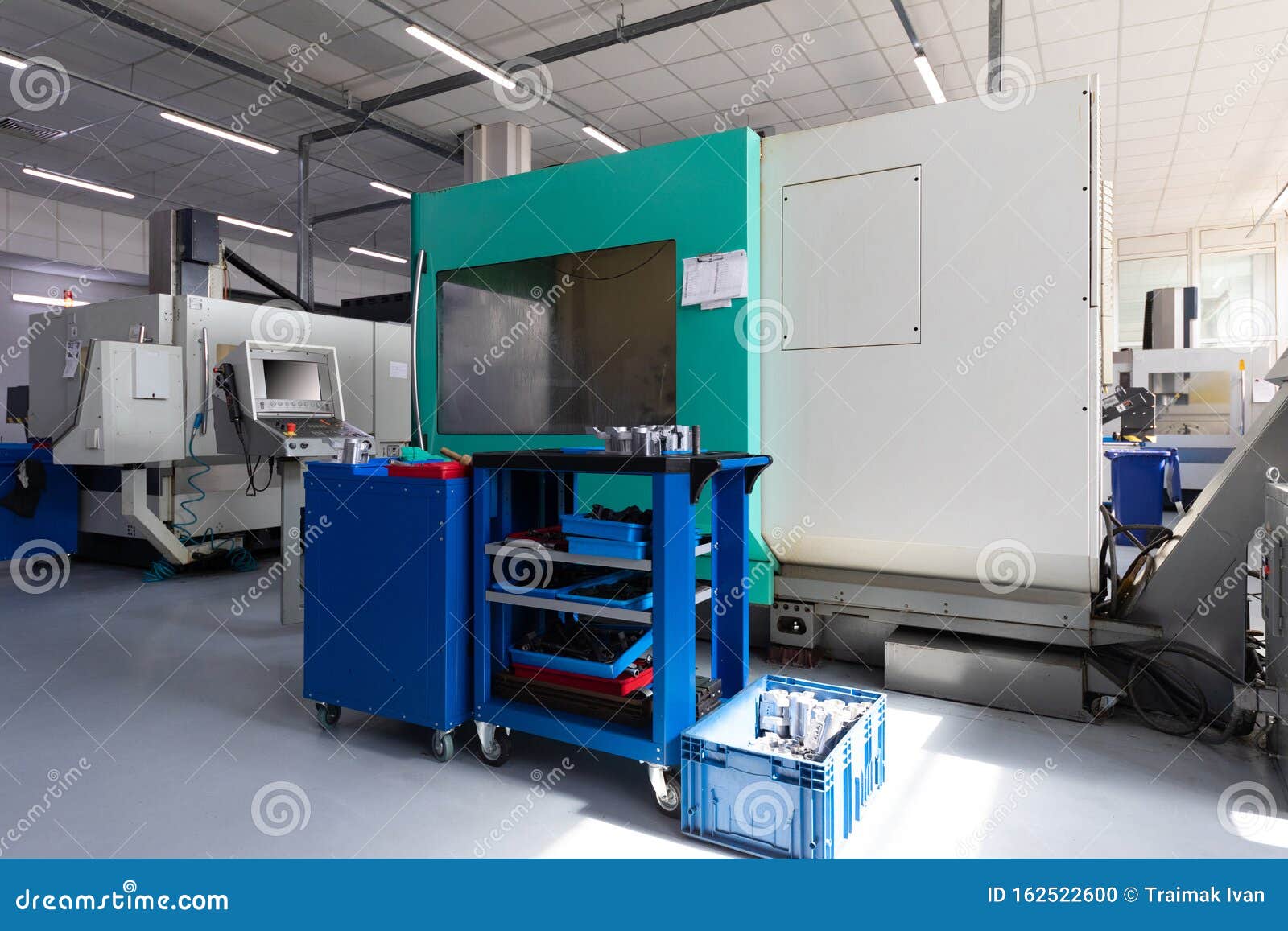 Inside of Factory Unit with Modern Computerized Equipment Stock Photo ...