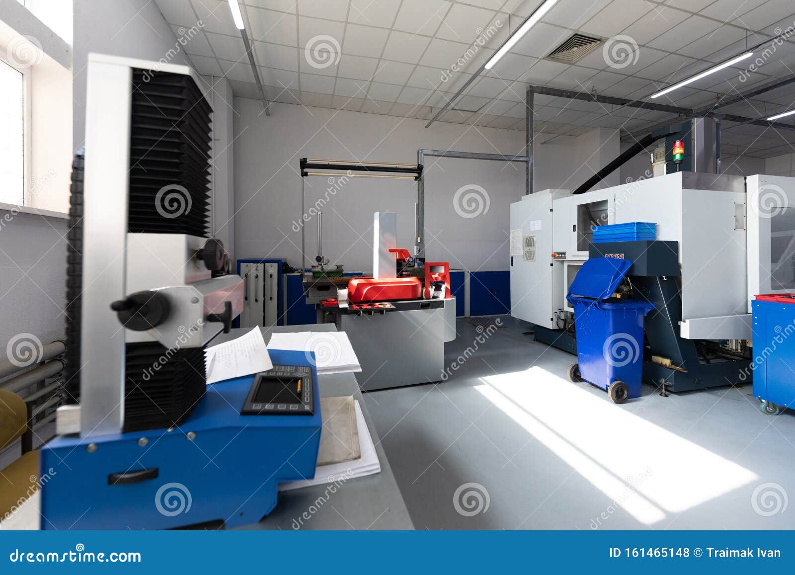 Inside of Factory Unit with New Modern Computerized Equipment Stock ...