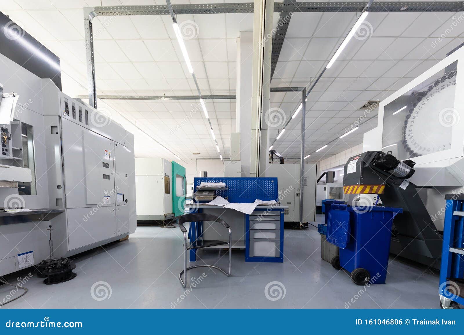 Inside of Factory Unit Working Place among Equipment Stock Photo ...