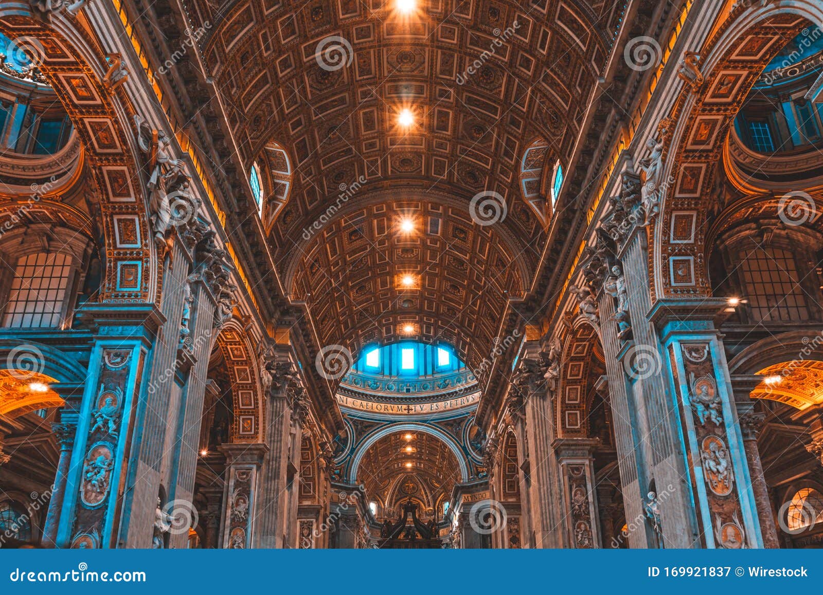 Inside of the Famous St. Peter`s Basilica in Vatican City Editorial ...