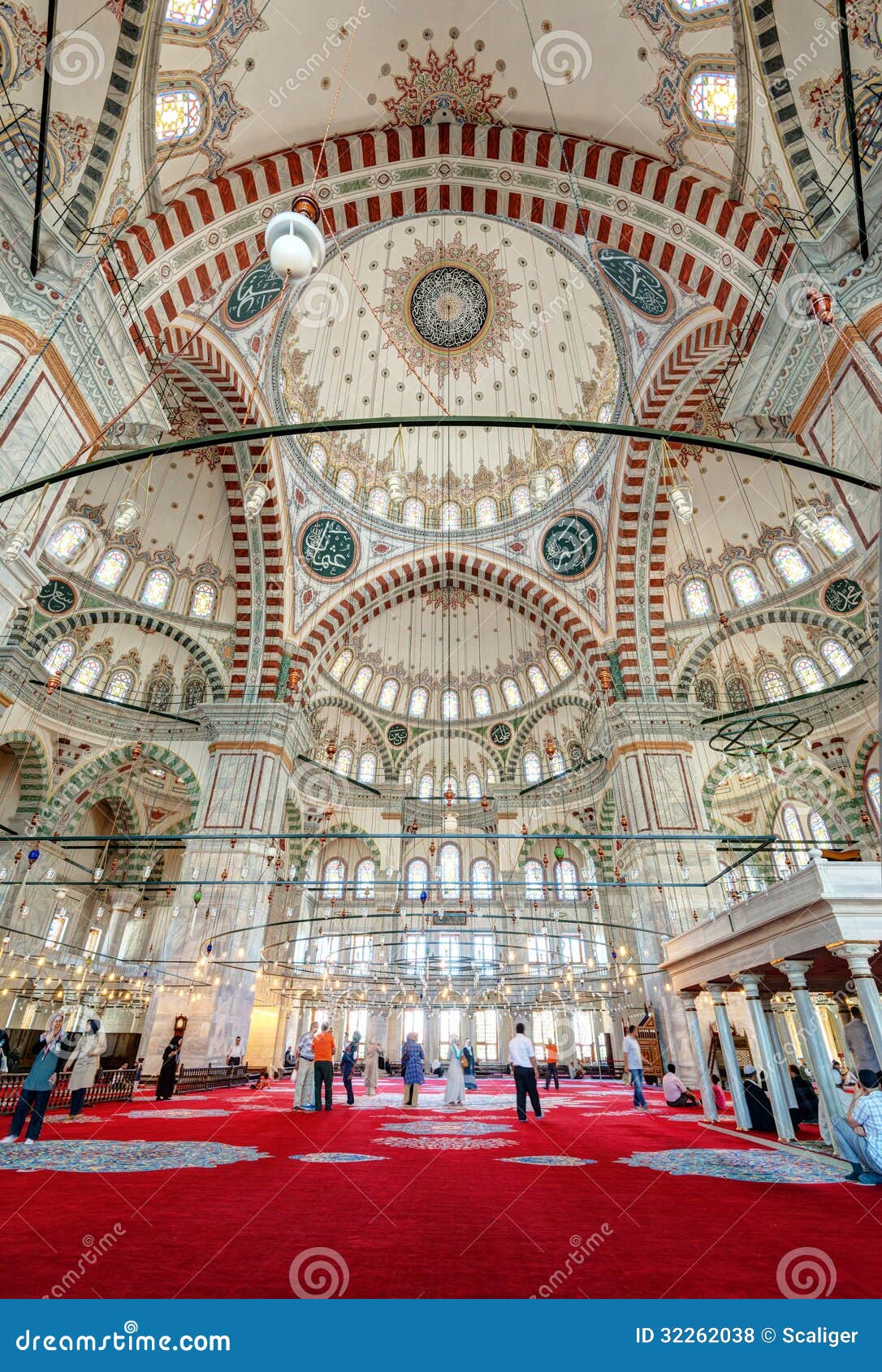 Inside the Fatih Mosque in Istanbul, Turkey Editorial Stock Photo ...