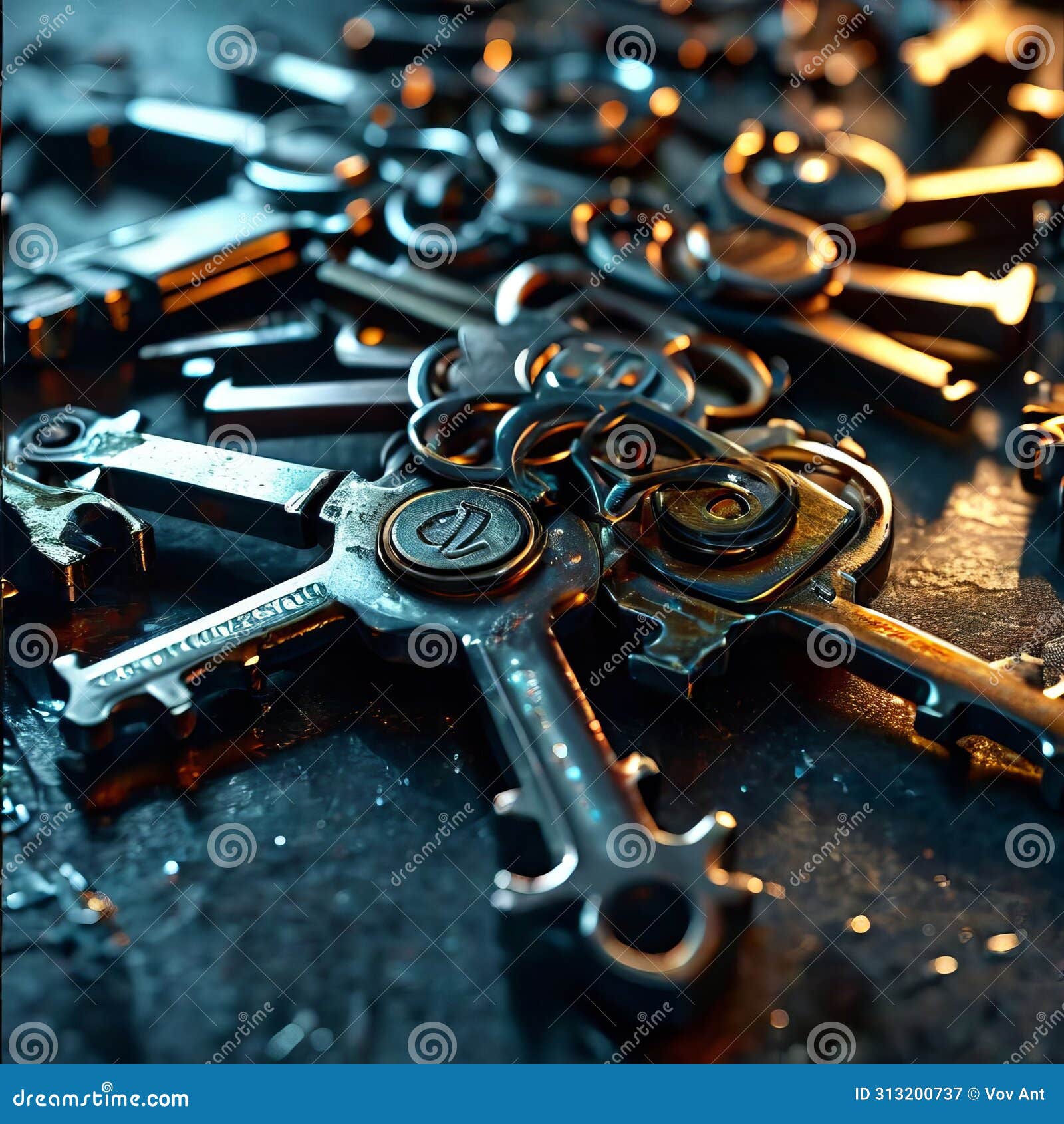 Inside a flat various keys stock illustration. Illustration of item ...