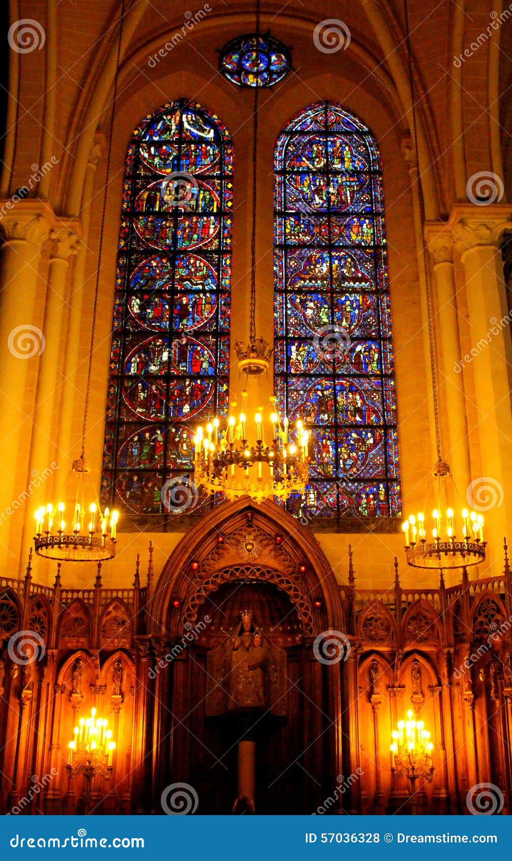 Inside a French Church stock photo. Image of iinside - 57036328