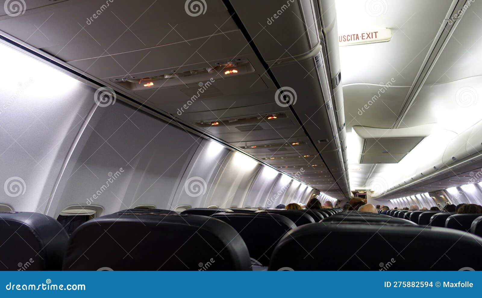 The Inside of the Fuselage of an Aircraft. Stock Photo - Image of ...