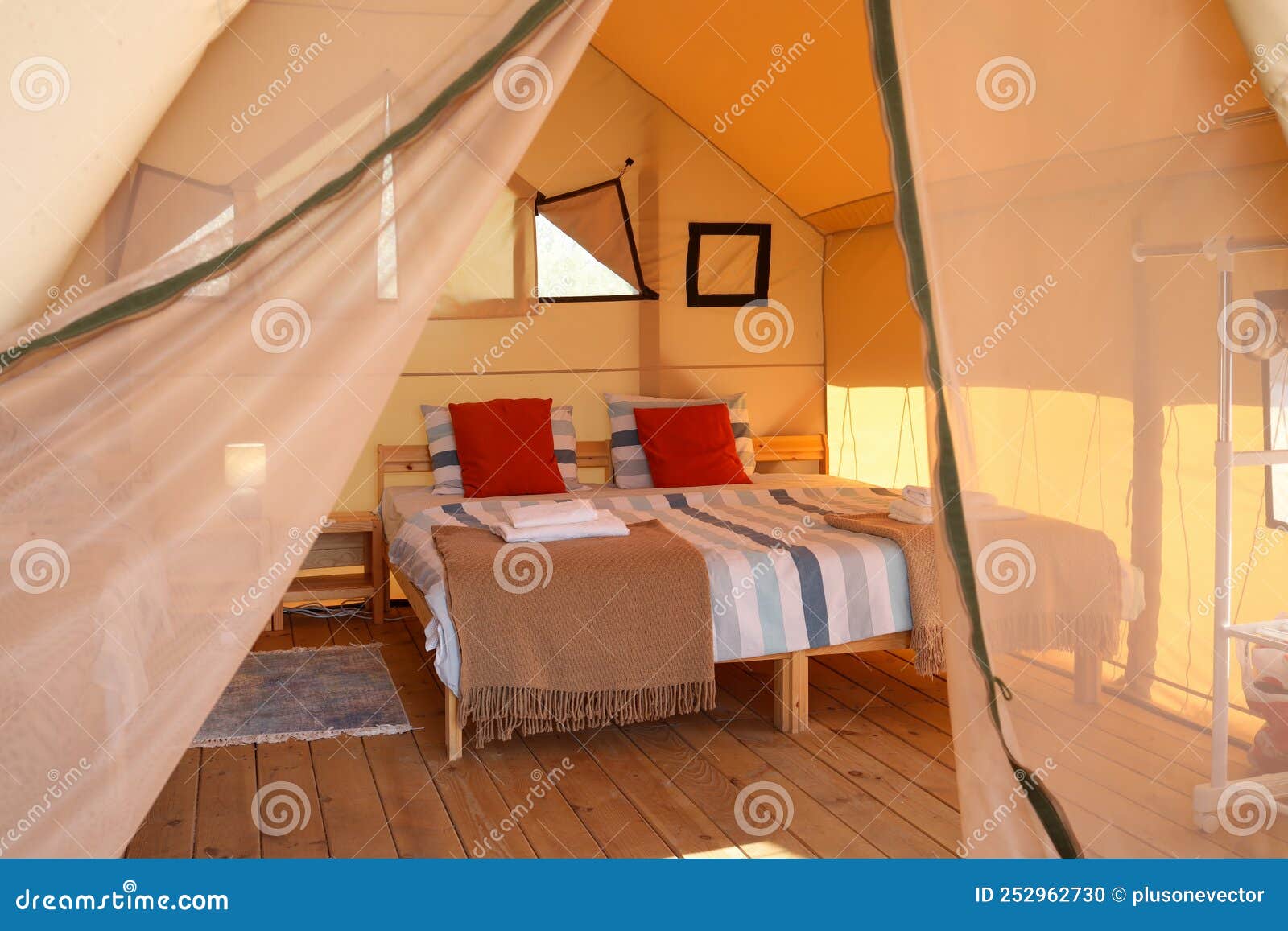 The Inside of a Glamping Tent Stock Photo - Image of destination ...