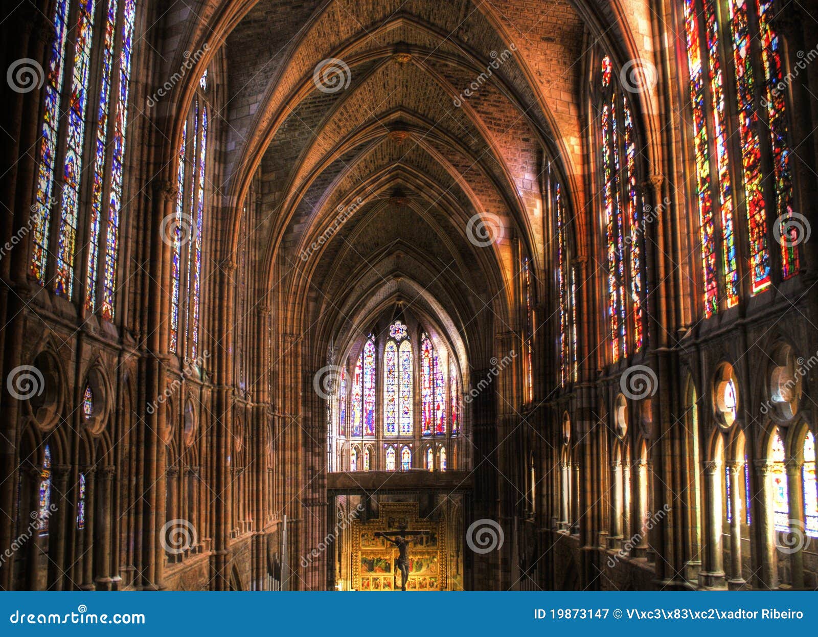 Leon Cathedral Sunset Castilla Leon, Gothic Architecture Spain Sun ...