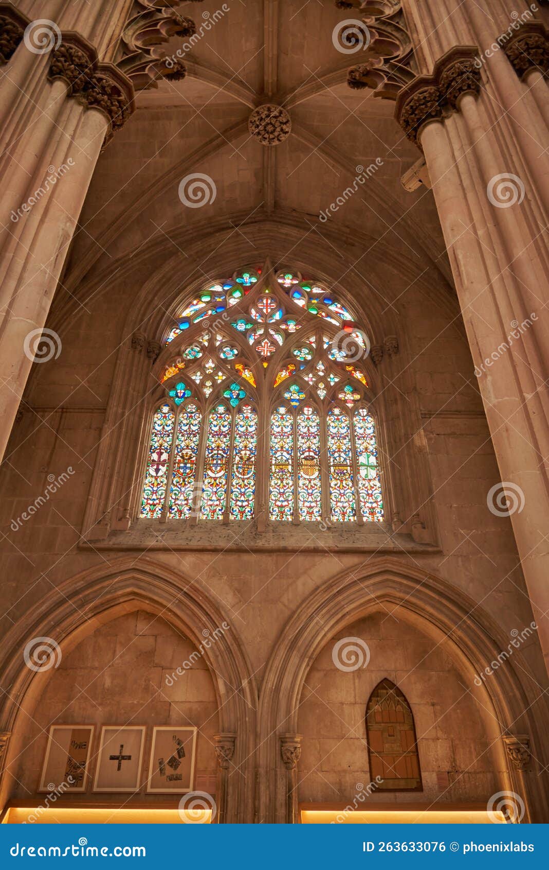Inner Architecture of the Gothic Monastery of Batalha in the Center of ...