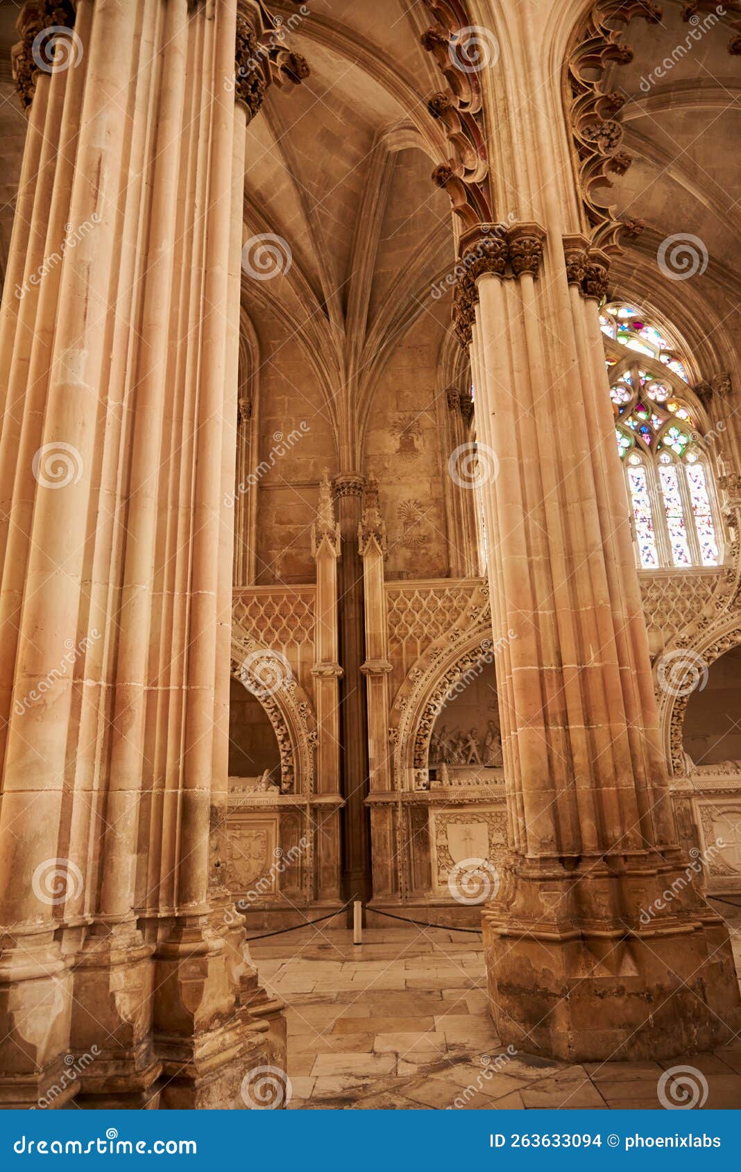 Inner Architecture of the Gothic Monastery of Batalha in the Center of ...