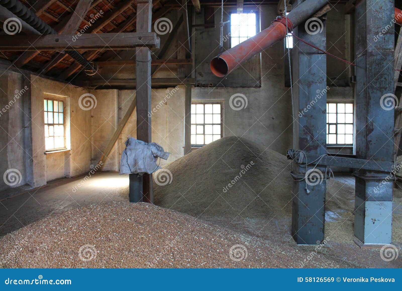 Inside the grain granary stock image. Image of gerais - 58126569