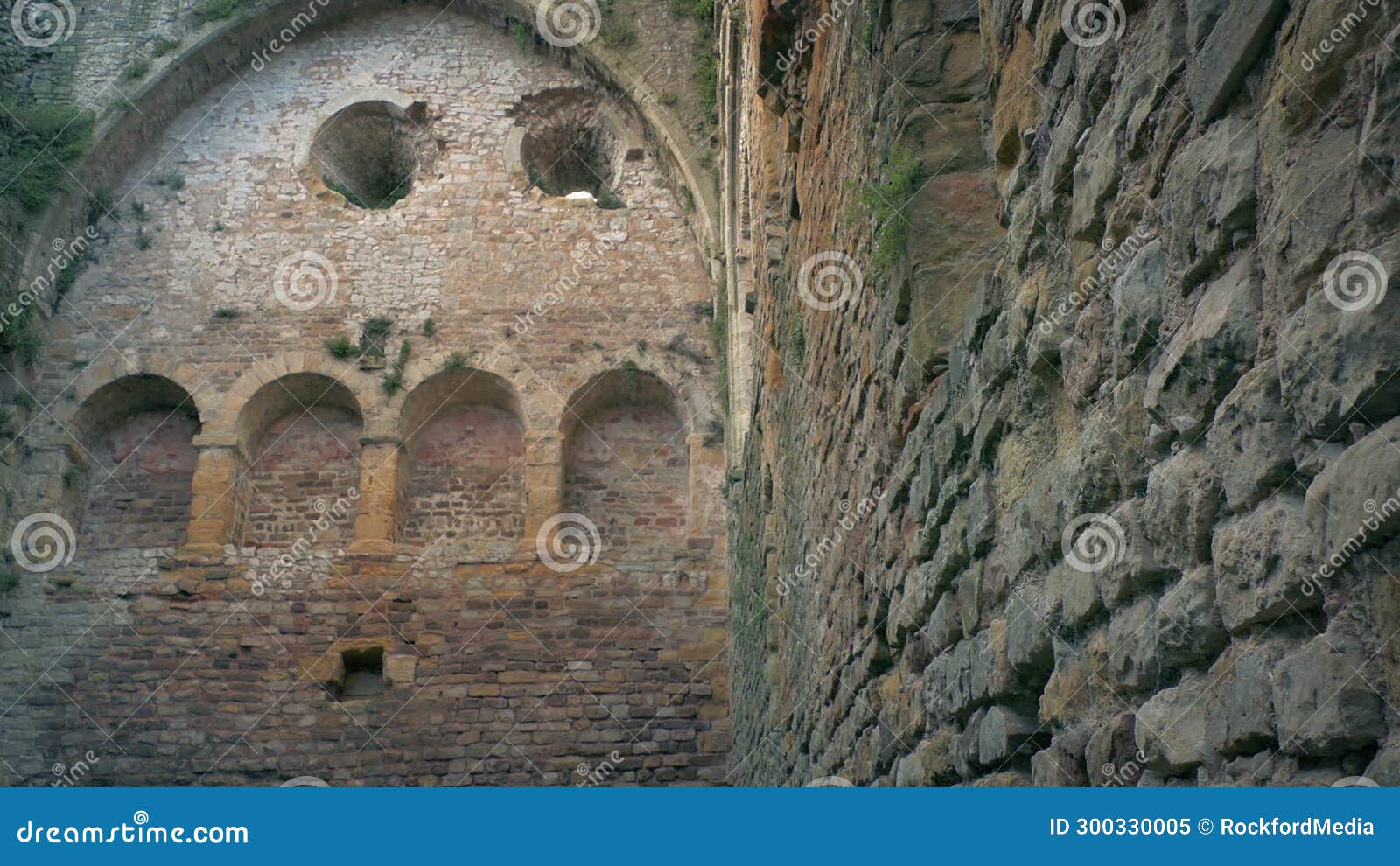 Inside Grand Hall of Ancient Medieval Building Stock Video - Video of ...