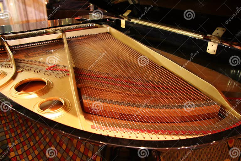 Inside of Grand Piano stock image. Image of close, acoustic - 1612999