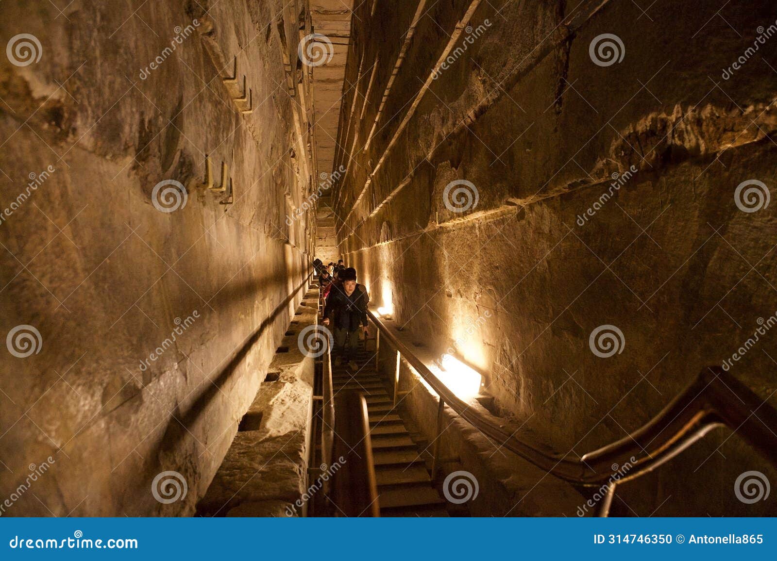 Inside the Great Pyramid at the Giza Pyramid Complex in Giza, Egypt ...