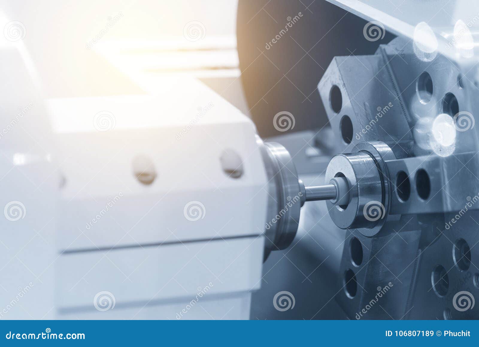 The Inside Grinding Machine . Stock Image - Image of detail, operator ...