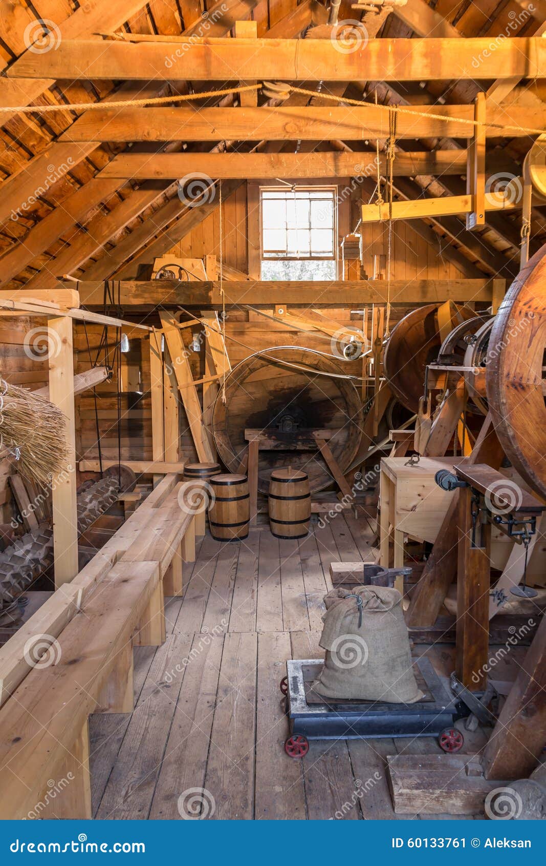 Inside grist mill stock image. Image of agricultural - 60133761