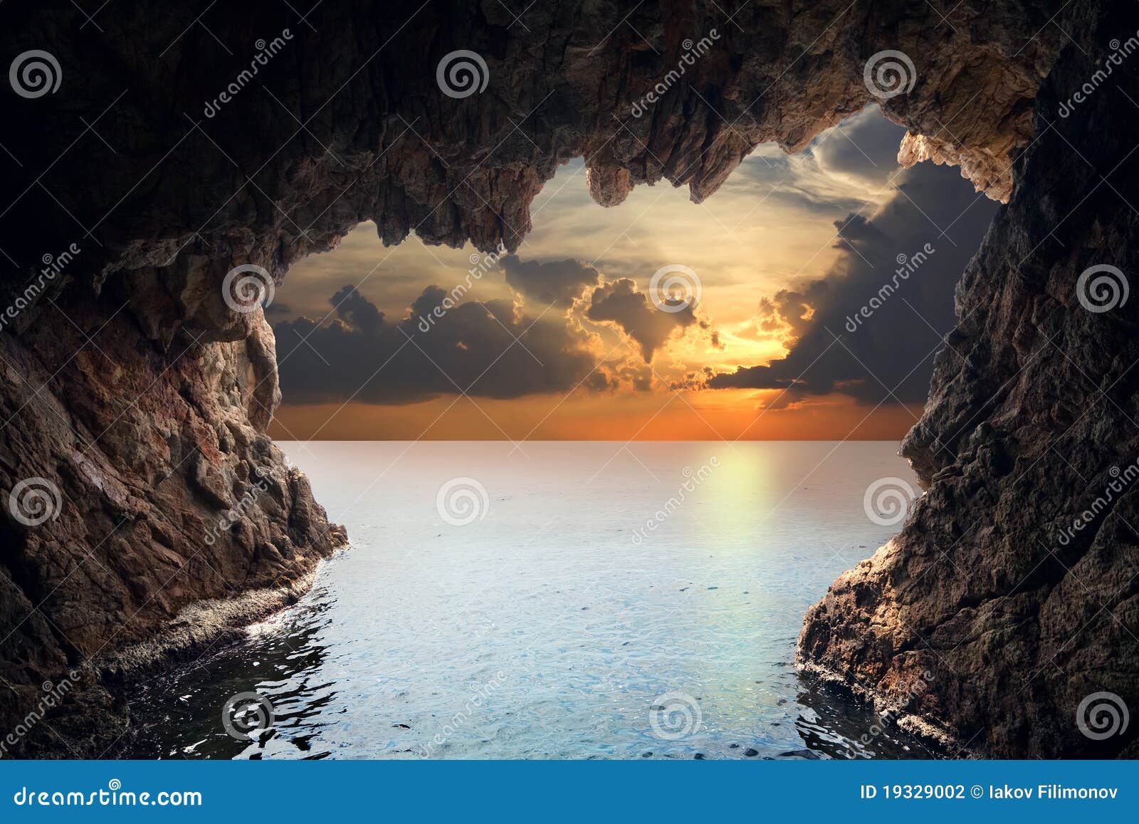 Inside of grotto in rising stock photo. Image of arch - 19329002