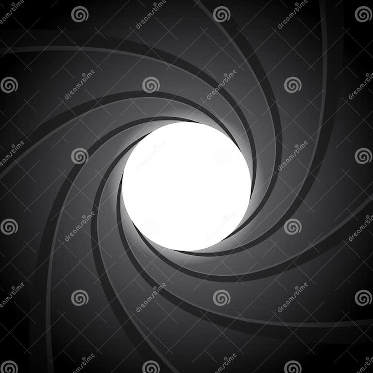 Inside of a gun barrel stock vector. Illustration of light - 10063087