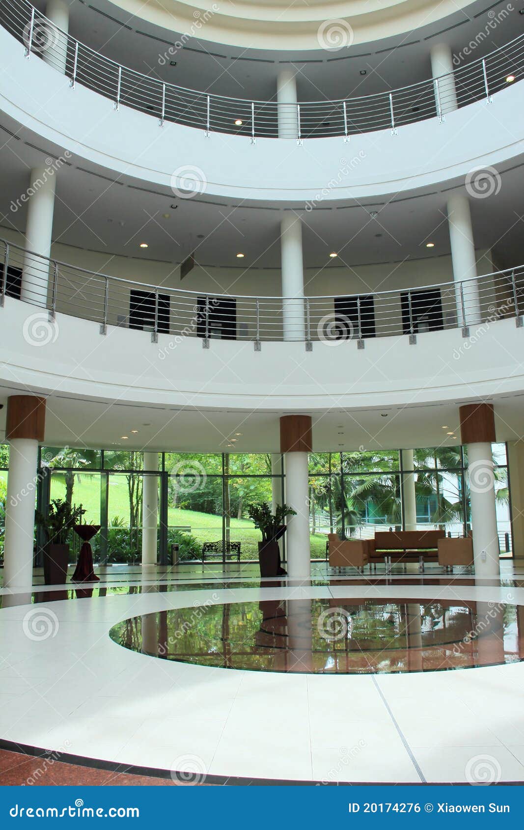 Inside hall stock photo. Image of lobby, bright, central - 20174276
