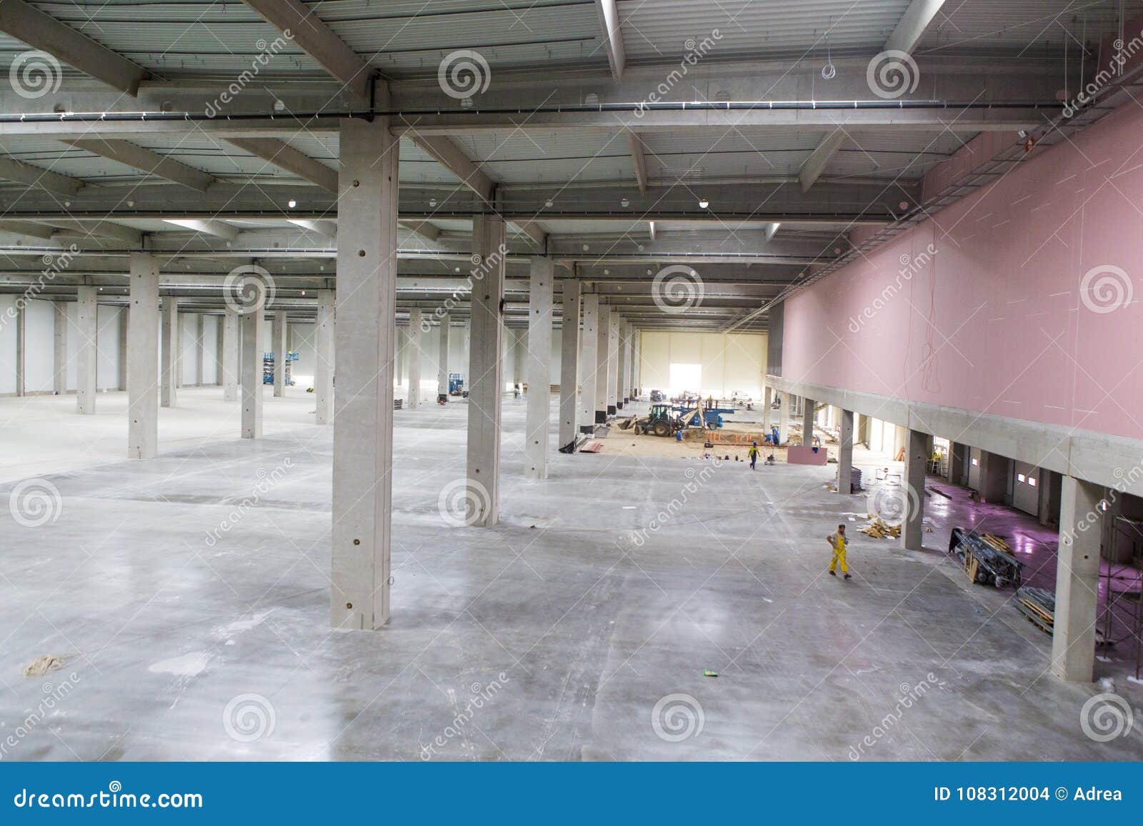 Workers Constructing a New Industrial Hall Editorial Stock Image ...
