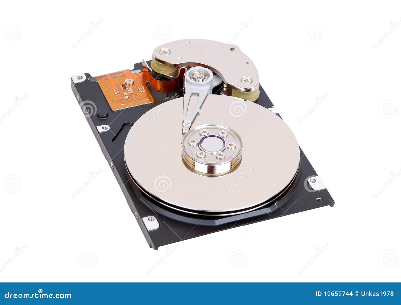 Inside hard disk drive stock photo. Image of megabyte - 19659744