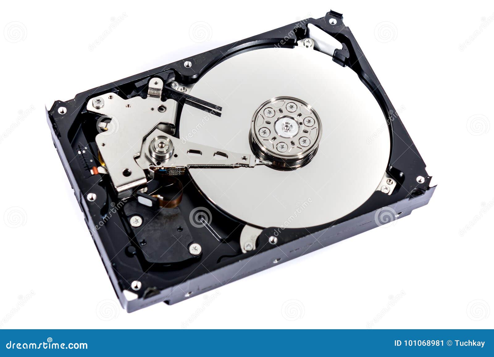 Inside of hard disk stock image. Image of data, file - 101068981