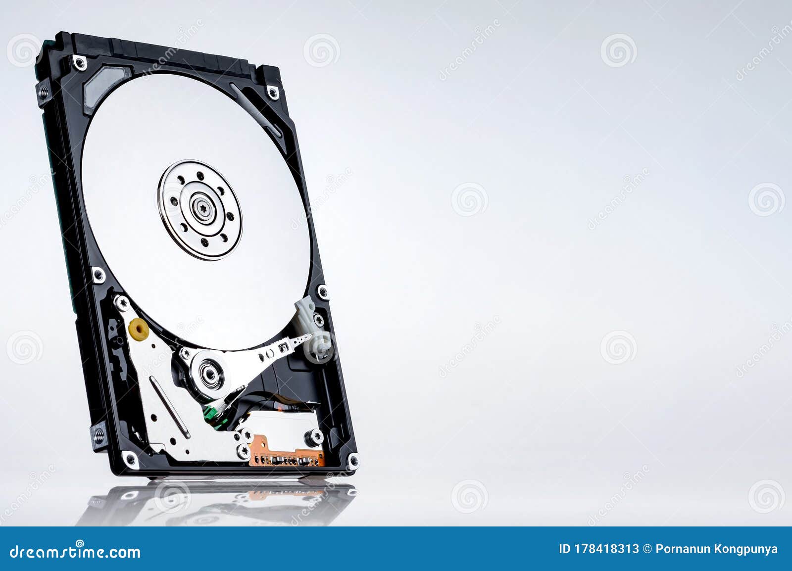 Inside of Hard Disk Hdd Isolate Stock Image - Image of important ...