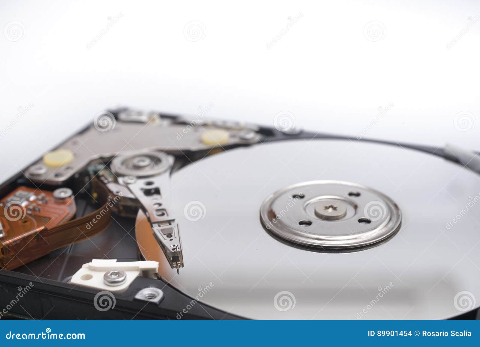 Inside hard disk stock photo. Image of device, binary - 89901454