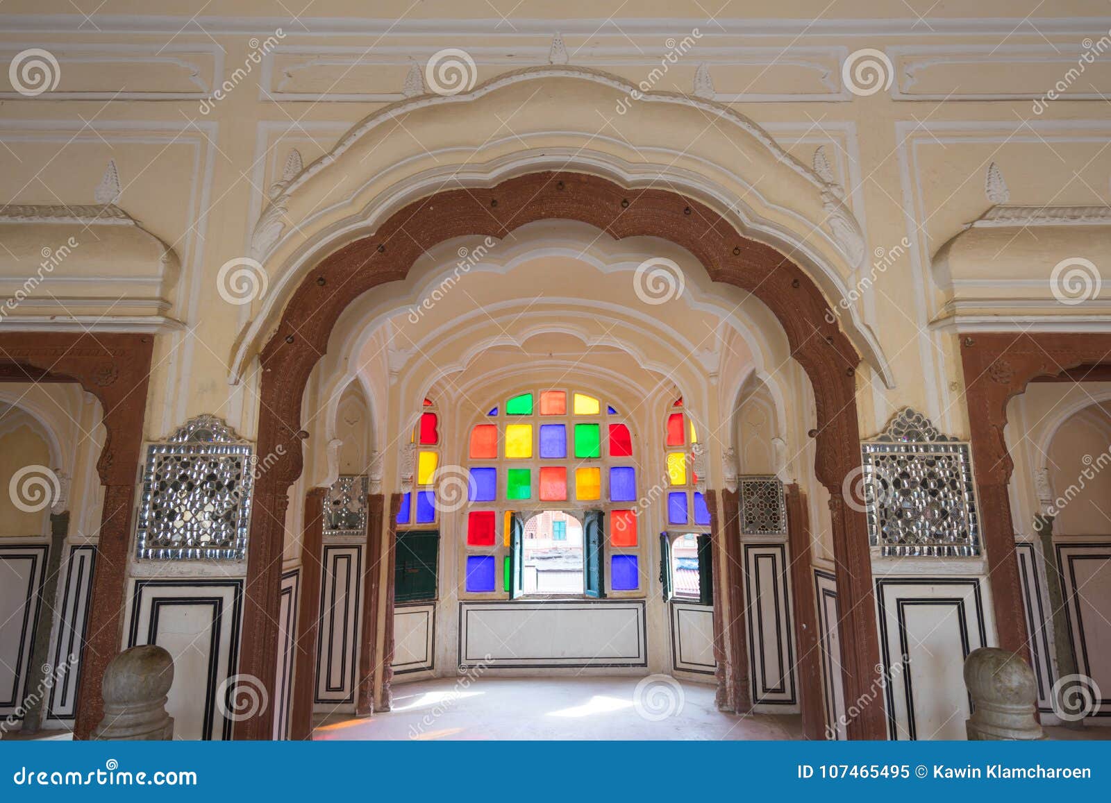 Inside Hawa Mahal, Palace of Winds Stock Image - Image of color ...