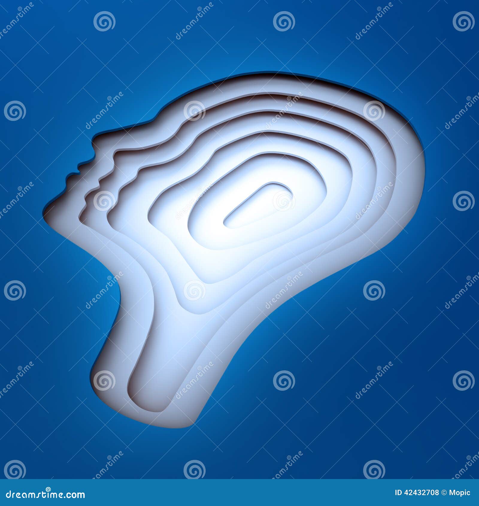 Inside a head silhouette stock illustration. Illustration of memory ...