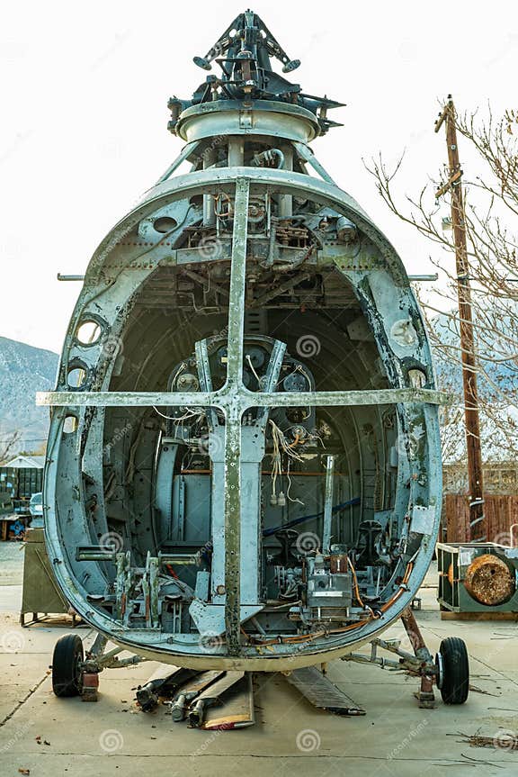 The Inside of a Helicopter with the Front Section Removed Editorial ...