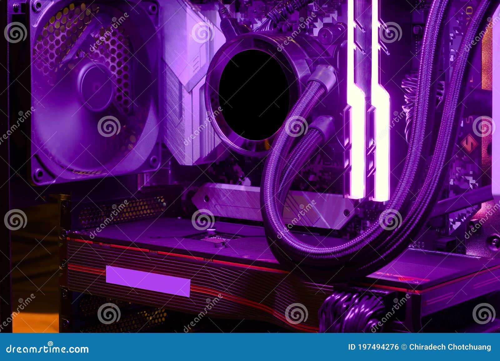 Inside High Performance Desktop and Cooling System on CPU Socket with ...