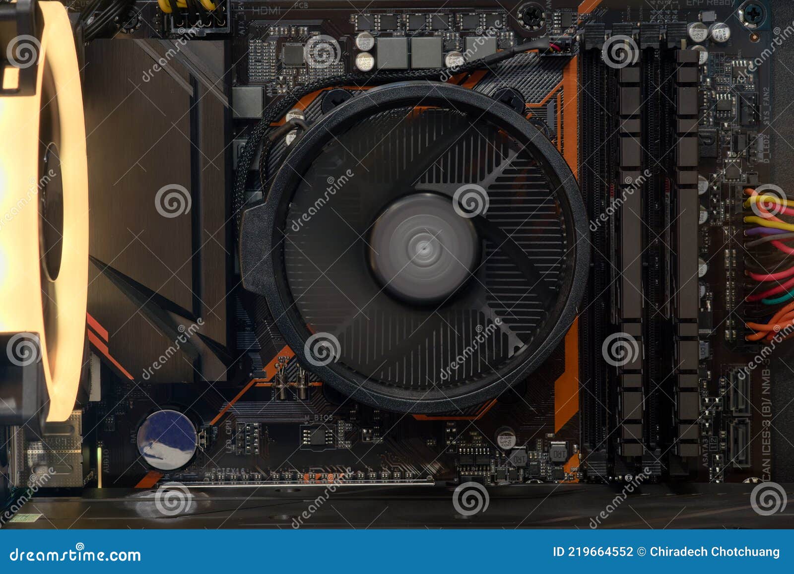 Inside High Performance Desktop and Cooling System on CPU Socket with ...