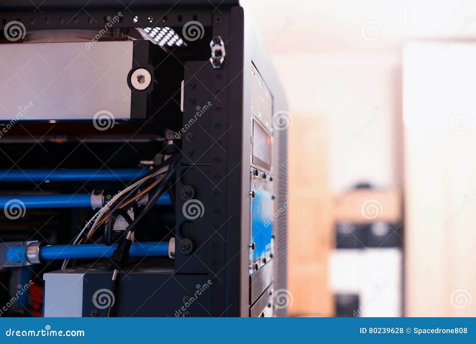 Inside High Performance Workstation Computer Background Stock Photo ...