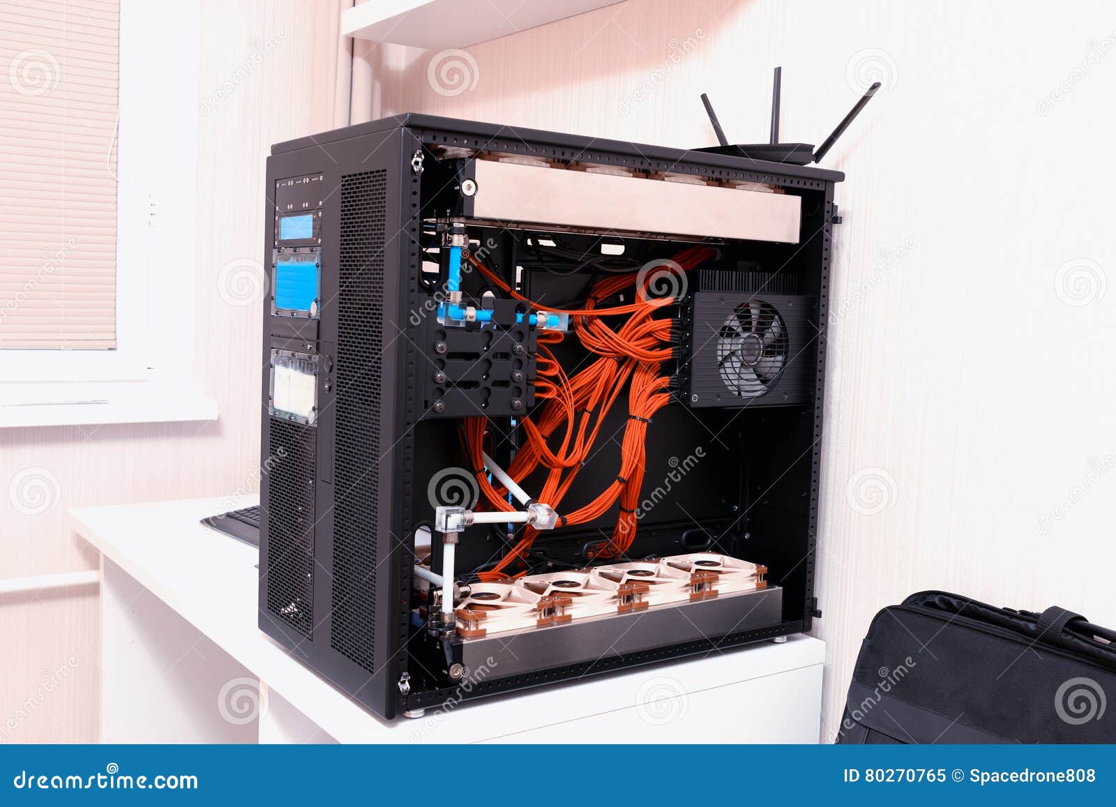 Inside High Performance Workstation Computer Background Stock Image ...