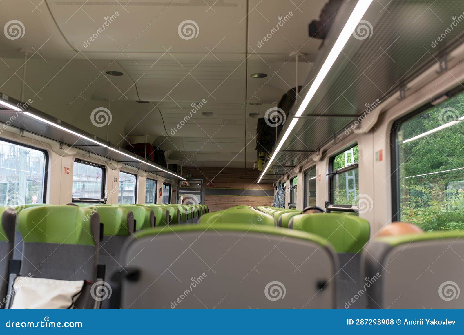 Inside a High-speed Train Compartment. German Railways Stock Photo ...
