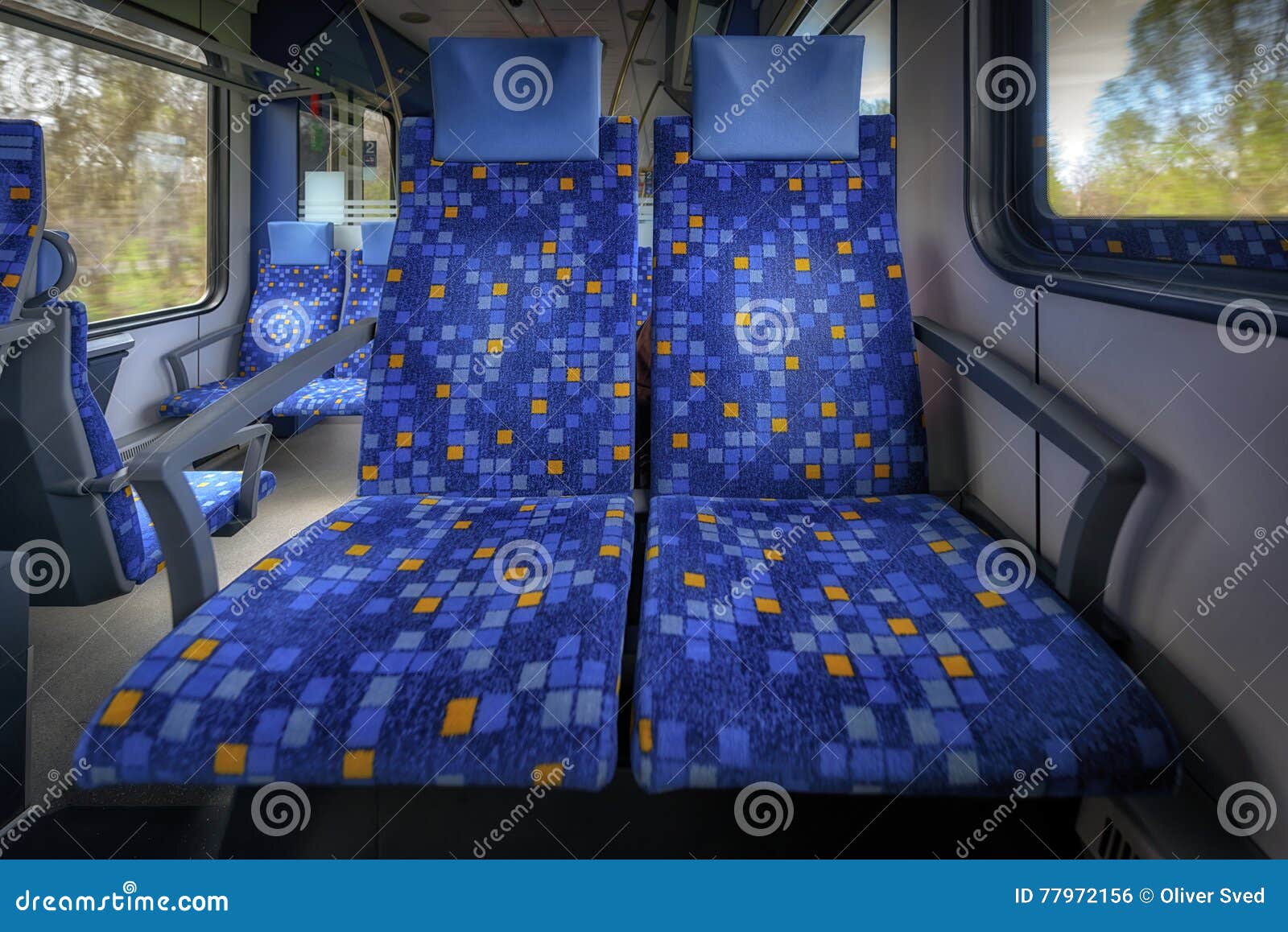 Inside of High Speed Train Compartment Stock Photo - Image of table ...