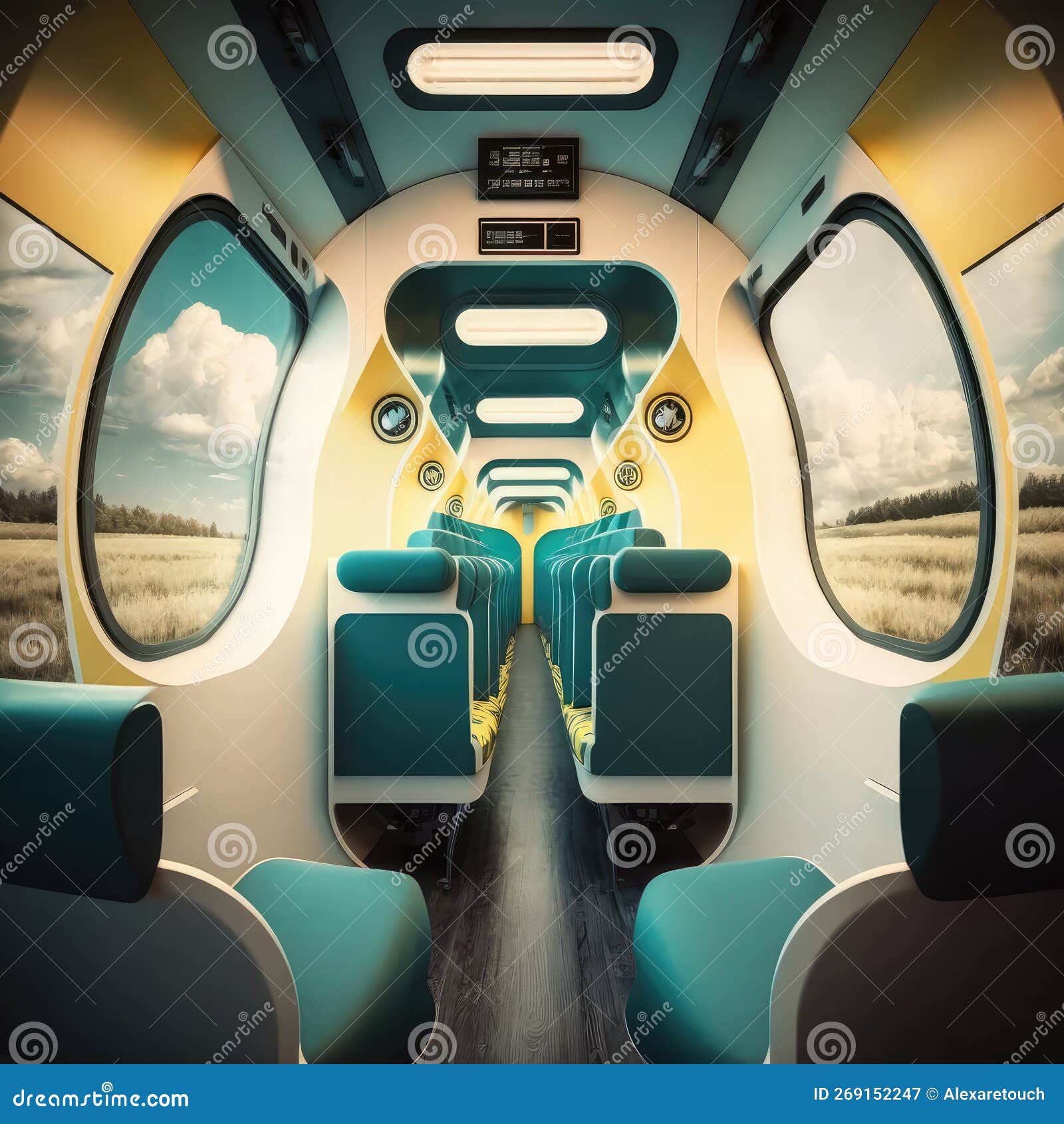 Inside the High-speed Train of the Future Stock Image - Image of wagon ...