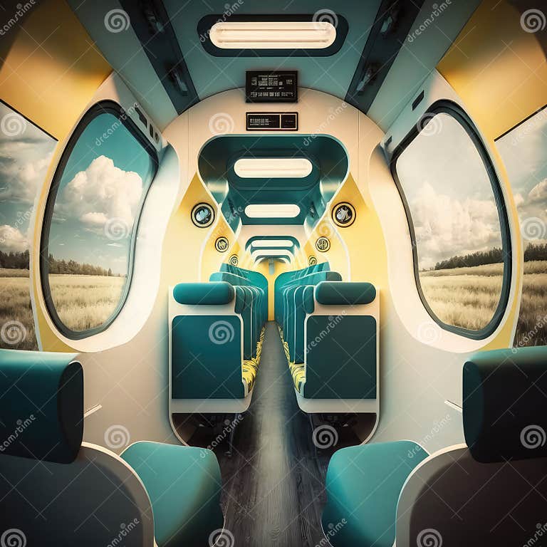 Inside the High-speed Train of the Future Stock Image - Image of wagon ...