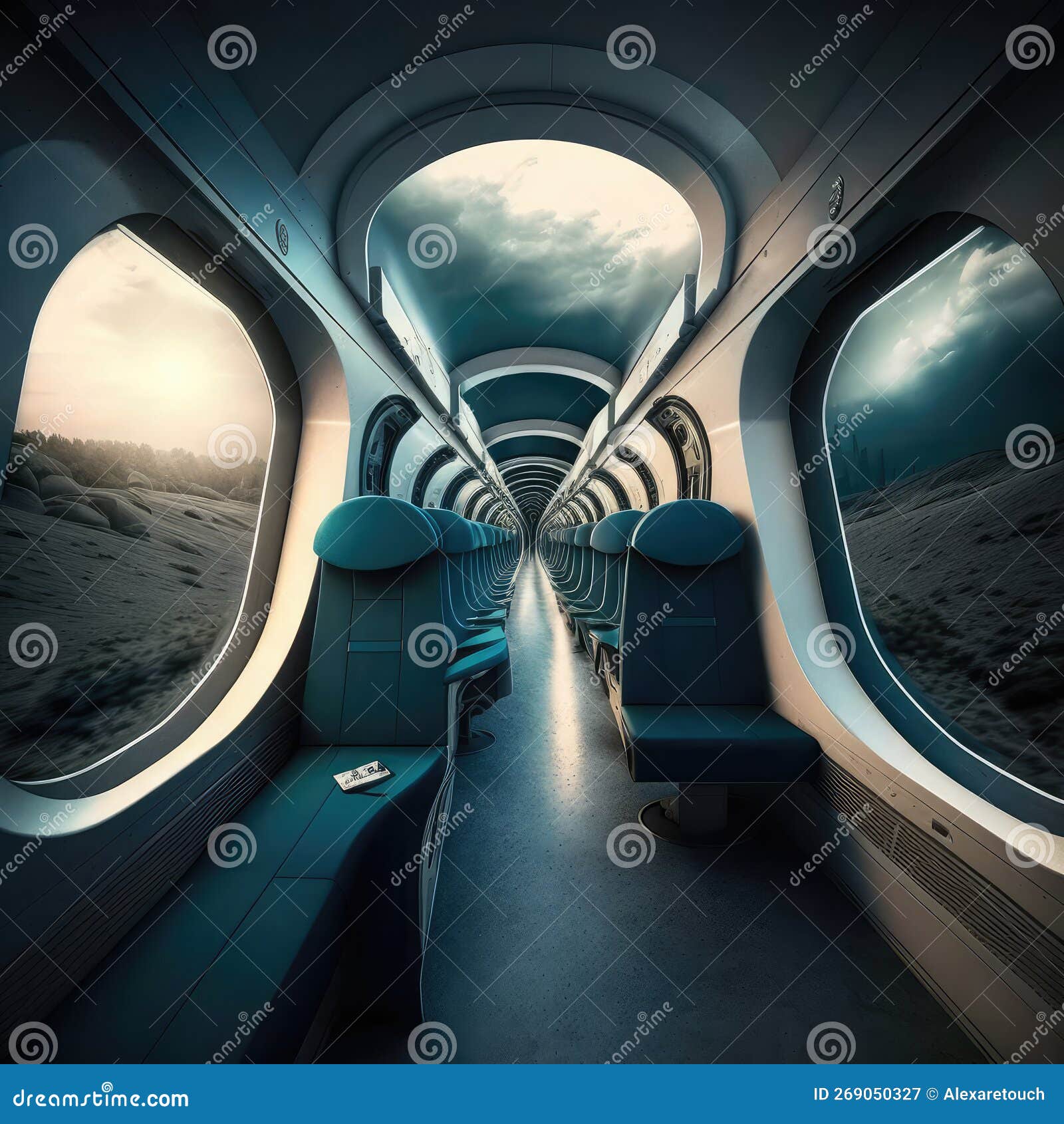 Inside the High-speed Train of the Future Stock Image - Image of ...