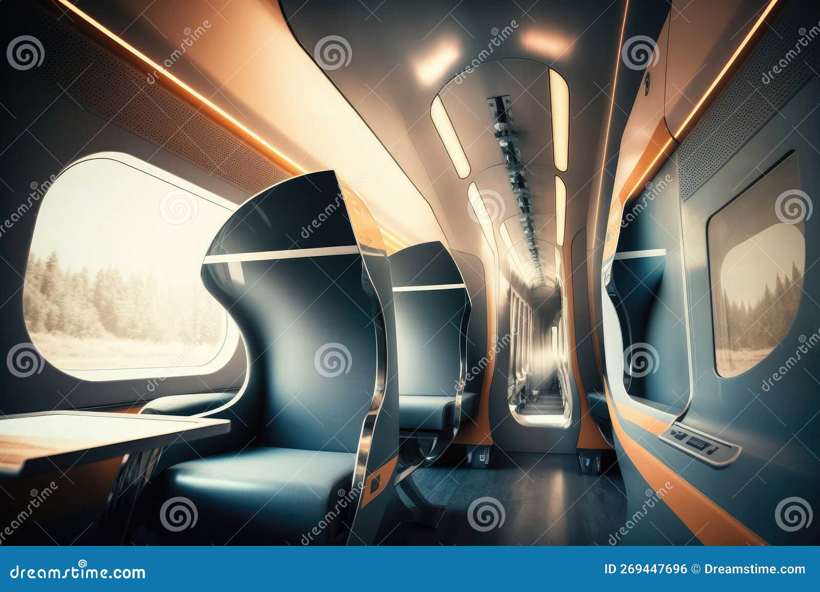 Inside the High-speed Train of the Future Stock Photo - Image of ...